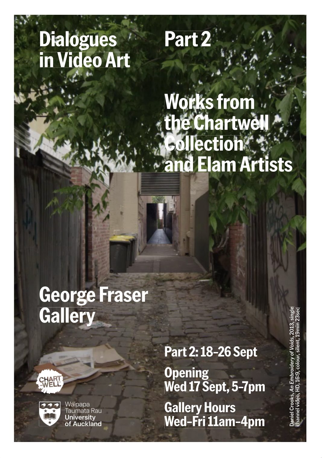 Dialogues in Video Art: Works from the Chartwell Collection and Elam ...